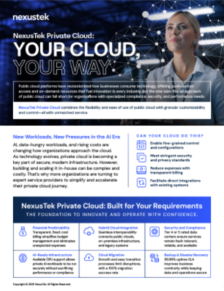 NexusTek Cloud Services | Private Cloud