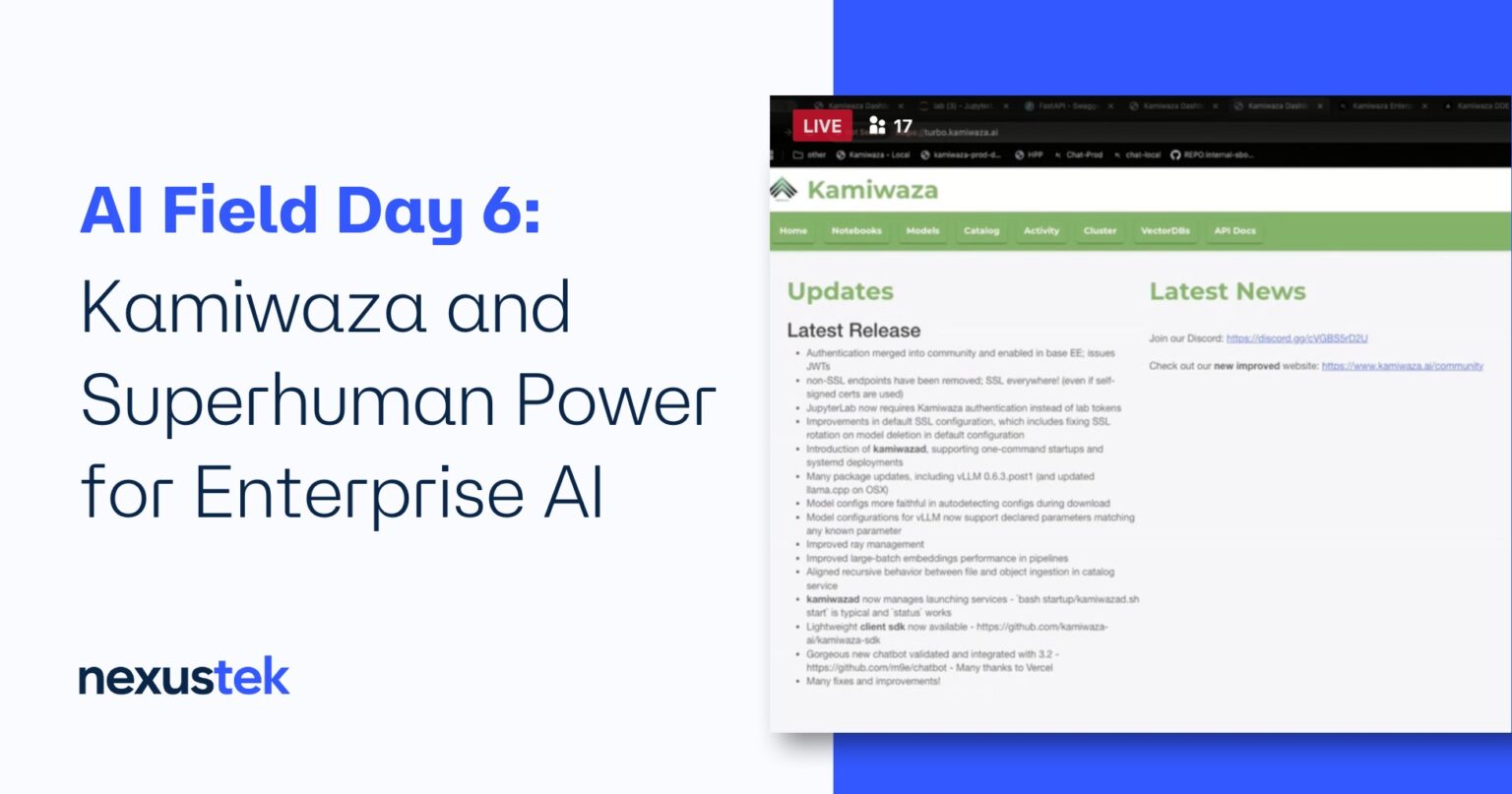 AI Field Day 6: Kamiwaza and Superhuman Power for Enterprise AI - NexusTek